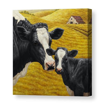 Holstein Cow And Calf Farm Canvas Print Canvas Art By Crista Forest