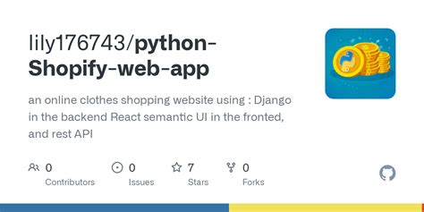 GitHub Lily176743 Python Shopify Web App An Online Clothes Shopping