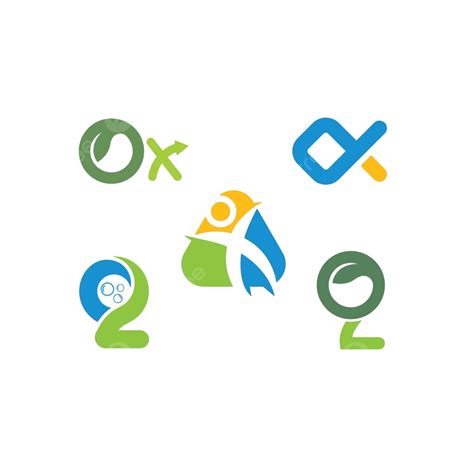 Oxygen Icon Vector Design Concept Blue Symbol Green Vector Blue