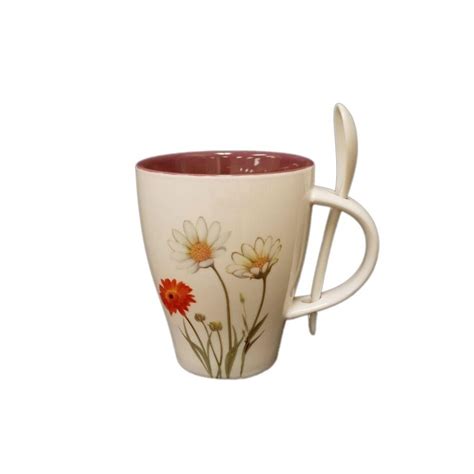 Gracie Oaks Riddick Daisy Flower 2 Piece Coffee Mug Set Wayfair