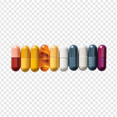 Premium PSD Pills Alone Isolated On Transparent Background