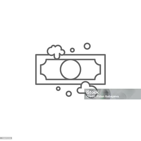 정의 돈 세탁 개요 아이콘입니다 법률 일러스트 라인 아이콘의 요소입니다 표지판 기호 및 벡터는 웹 로고 모바일 앱 Ui Ux에 사용할 수 있습니다 돈세탁에 대한 스톡 벡터