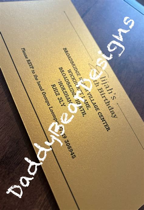 Personalised Wonkas Golden Ticket Invitation Etsy