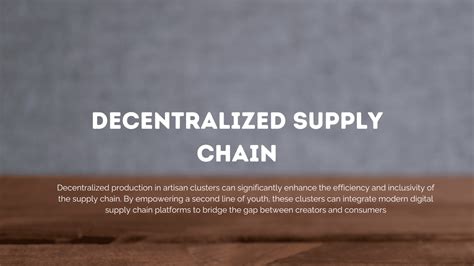 Decentralized Supply Chain