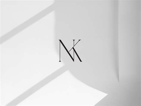 Nk Initials Letter Monogram Svg Logo Personal Branding Wedding