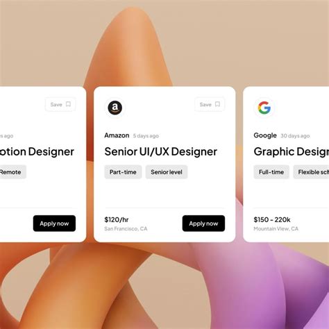 Job Cards Ui Components In 2024 Ui Design Ui Design Website Ui Design Principles