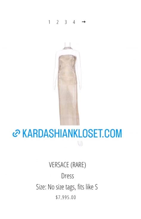 Kim Kardashian Is Selling Rare Versace Dress For 8k On Kardashian
