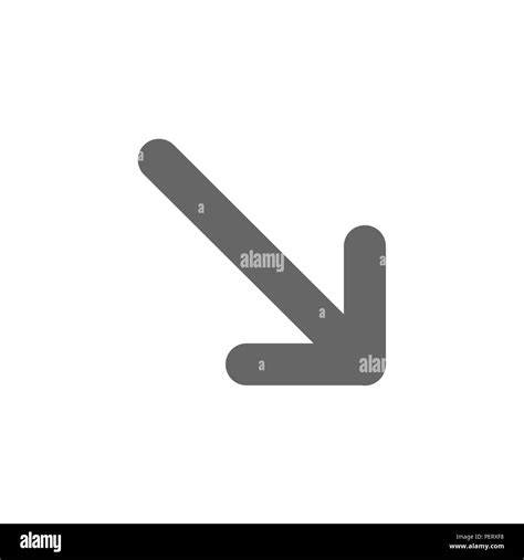 Pointer Arrow In Modern Flat Style Arrow Button Isolated On White