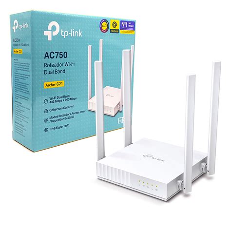 Roteador Tp Link Archer C21 Ac750 Wireless Wi Fi 5 Dual Band 4