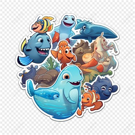바다의 날 귀여운 3d 만화자연해양 생물바다생물 Png 일러스트 무료 다운로드 Lovepik