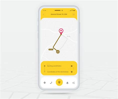 Map Gps Navigation App Ux Ui Concept Mobile Map Application Smartphone App Search Map