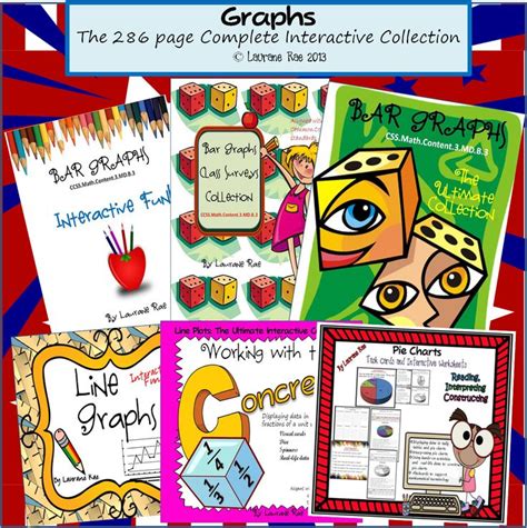 bar graphs pictographs line graphs line plots pie charts data