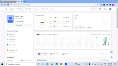 nisha sahu on linkedin century coding 100problemdone consistency