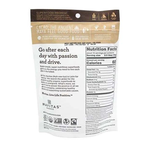 Navitas Organic Cacao Powder Hy Vee Aisles Online Grocery Shopping
