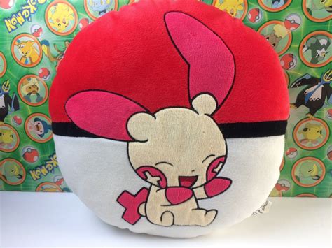Pokemon Center Plush Pillow Plusle Big Pokeball Stuffed Figure