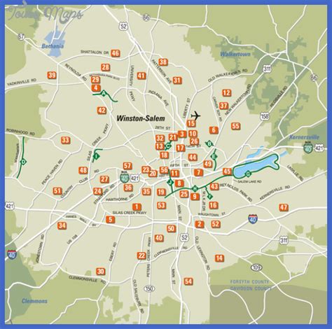 Winston Salem City Map