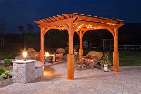 10 X 10 Elegant Redwood Stain Pergola Wood Pergola Outdoor Pergola