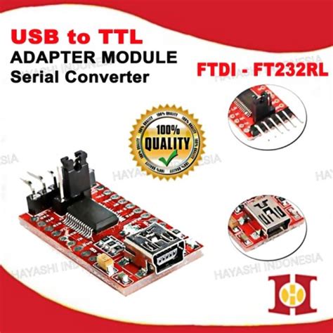 Jual FTDI FT232RL FT232 USB To TTL Serial Converter Adapter Module