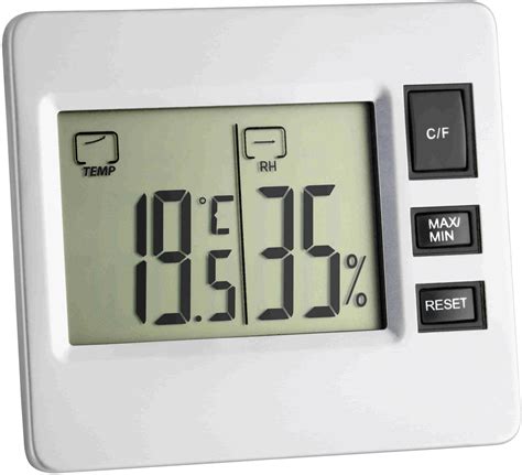 Thermo hygromètre TFA Dostmann blanc Conrad fr