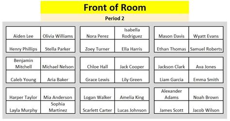 Excel Seating Chart Generator Template Seats Etsy