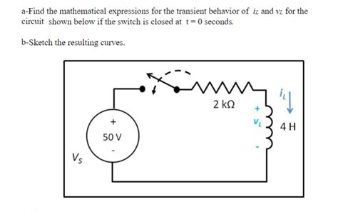 Solved A Find The Mathematical Expressions For The Transient