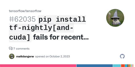 `pip Install Tf Nightly And Cuda ` Fails For Recent Nightlies · Issue