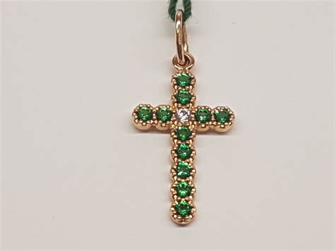 Золотий хрестик з фіанітами Артикул A3260 Od низькі ціни кредит оплата частинами в інтернет