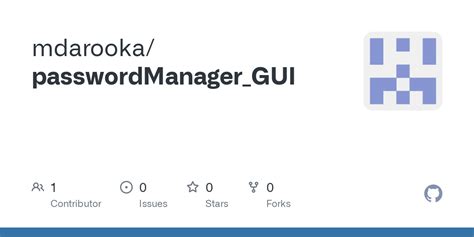 github mdarooka passwordmanager gui