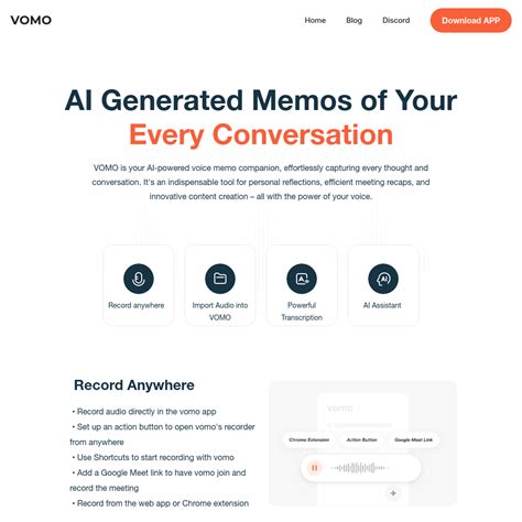 Vomo Ai Voice Memos Capture Transcribe And Summarize