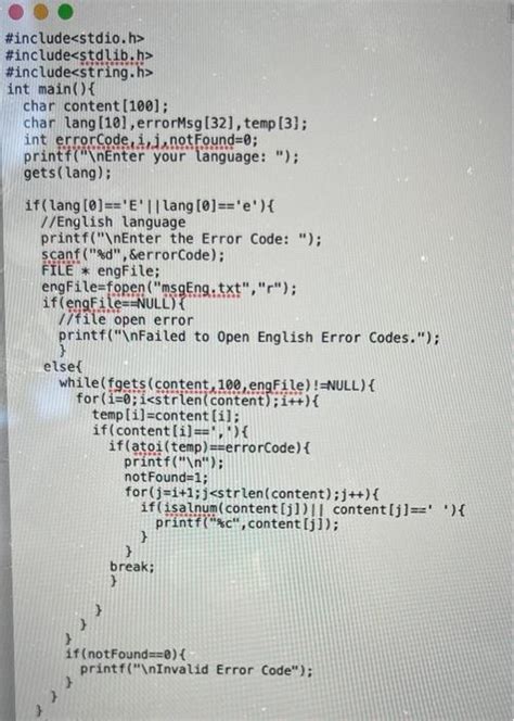 Solved I Have A C Code And I Want Pseudocode For That C Code Chegg