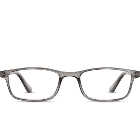 Equate Unisex Reader Glasses With Case Plastic Lens Steel Gray Color