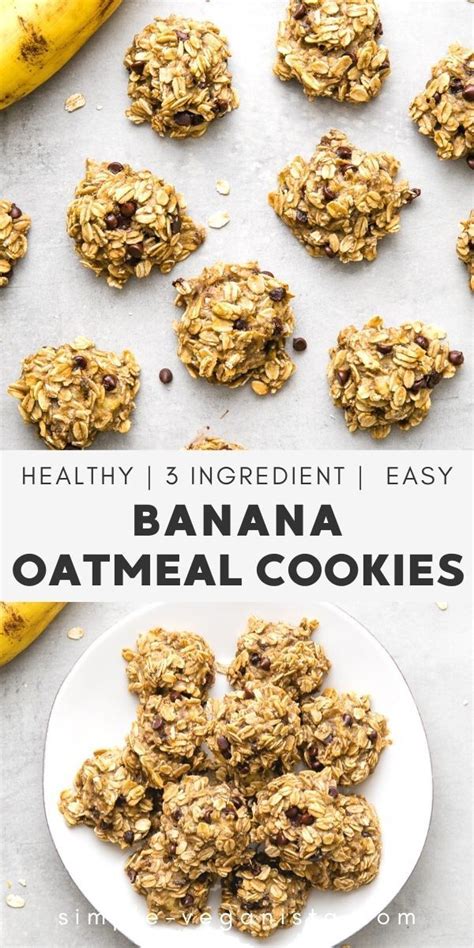 3 Ingredient Banana Oatmeal Cookies Recipes With Chocolate Chips Are
