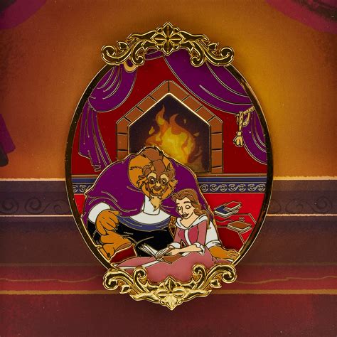 Pre Order Loungefly Beauty And The Beast Fireplace Lenticular Enamel