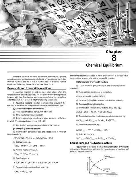 Chemical Equilibrium Chemistry Notes Chapter 8 Chemical Equilibrium