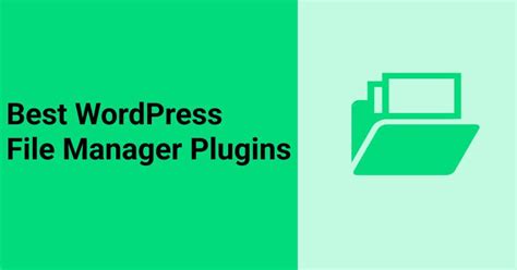Top Wordpress File Manager Plugins For Features Pros Cons