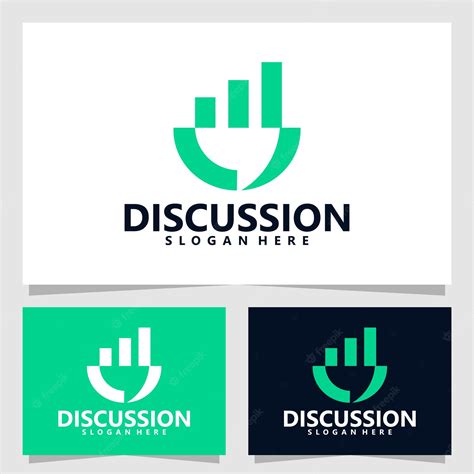 Premium Vector Discussion Logo Vector Design Template