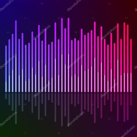 Glowing Effect Music Equalizer Dark Background Stock Vector Image By