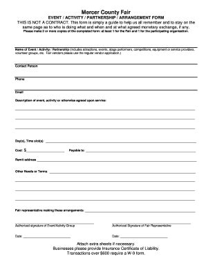 Fillable Online EVENT FORM Doc Fax Email Print PdfFiller