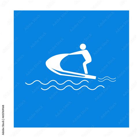 Panneau code de la navigation en eaux intérieures Zone pour bateaux à moteur Stock Vektorgrafik