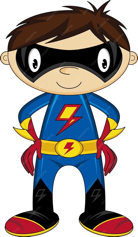 Personagem De Quadrinhos De Super Herói Heróico De Desenho Animado Em