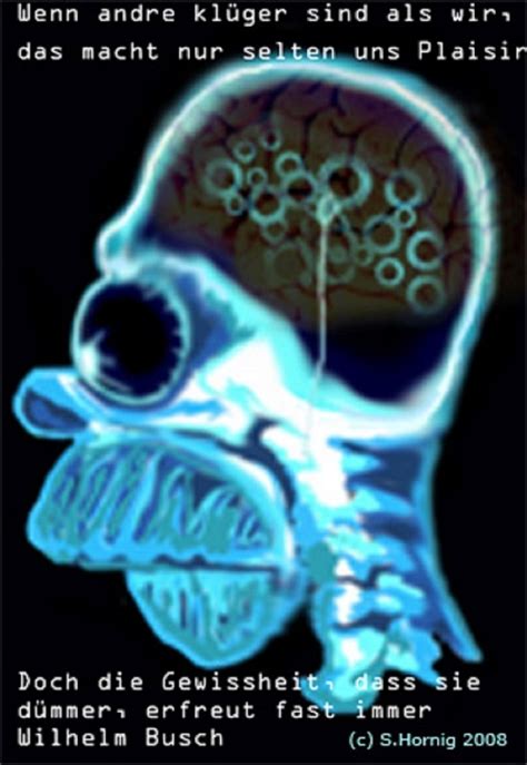 Homer X Ray Röntgen Zitat Wilhelm Busch Homers Gehirn