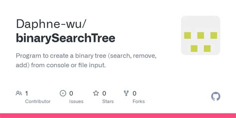 GitHub Daphne Wu BinarySearchTree Program To Create A Binary Tree