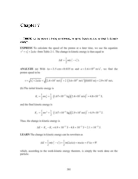 Solution Chapter 7 1 Think As The Proton Is Being Accelerated Its