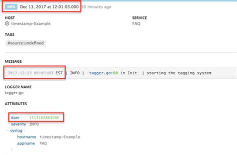 Logs Not Showing The Expected Timestamp
