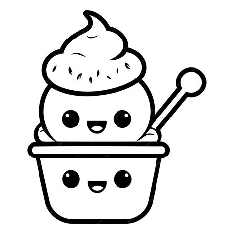 Premium Vector Cute Ice Cream Character Vector Illustration Isolated