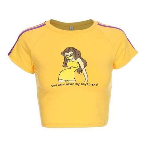 Summer Tight Cartoon Girl T Shirt For Women New Short Sleeve Crop Top