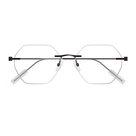 Prescription Eyeglasses Rimless Rx Pure Titanium Glasses Women Men