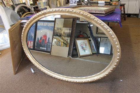 Large Antique Oval Mirror Made To Measure Mirrors Looking Glass Of