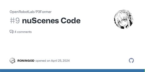 Nuscenes Code · Issue 9 · Openrobotlabp3former · Github