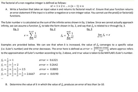 Solved The Factorial Of A Non Negative Integer Is Defined As Chegg